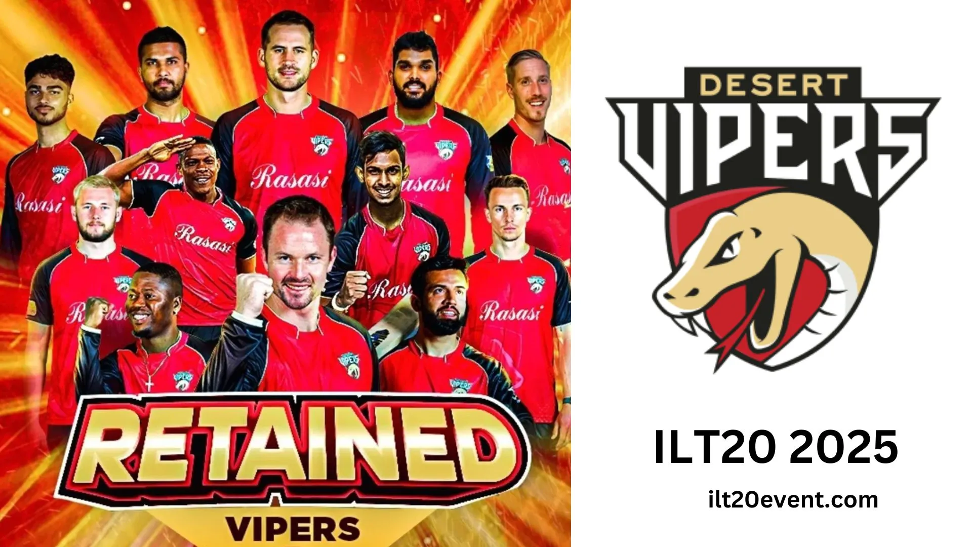 List Of Desert Vipers Team 2025 Players For ILT20